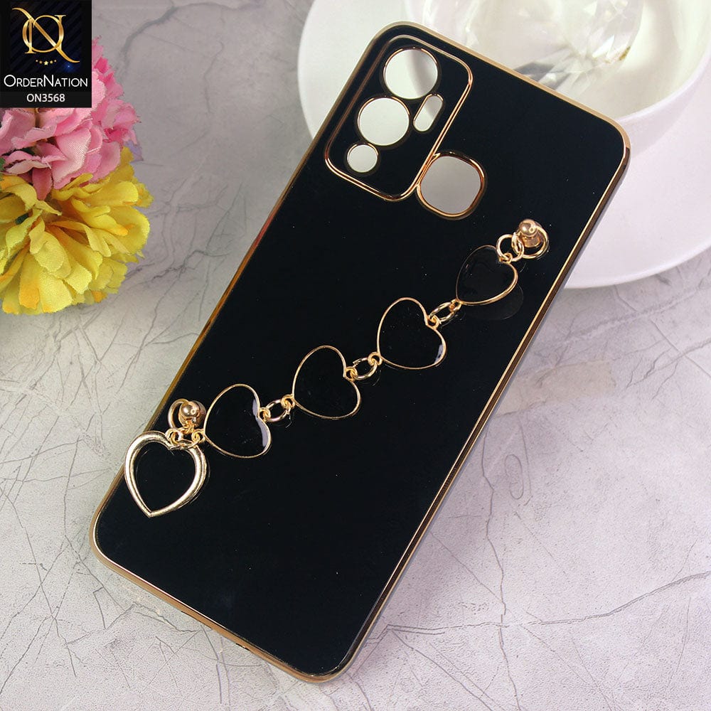 Infinix Hot 12 Play Cover - Black - Electroplated Edges Soft Silicone ...