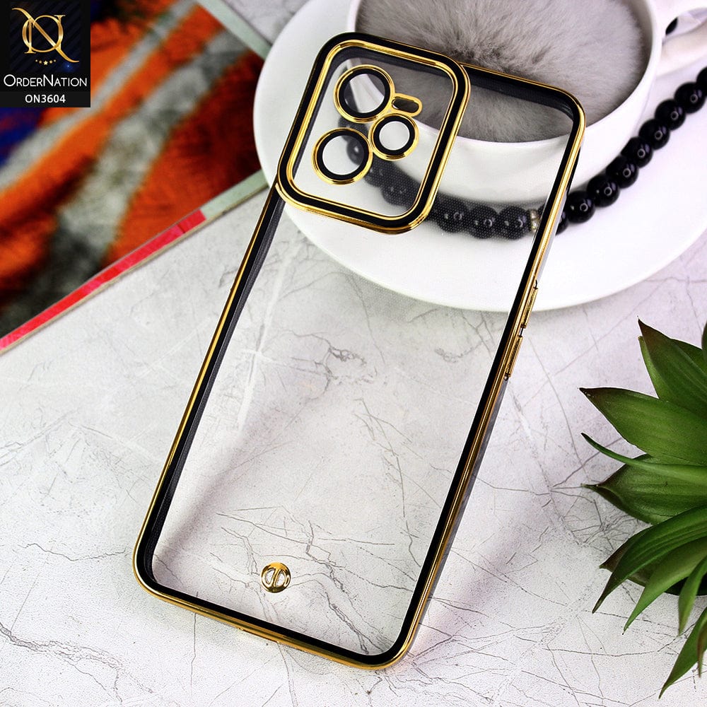Realme C35 Cover - Black - New Electroplated Side Borders Camera And L ...