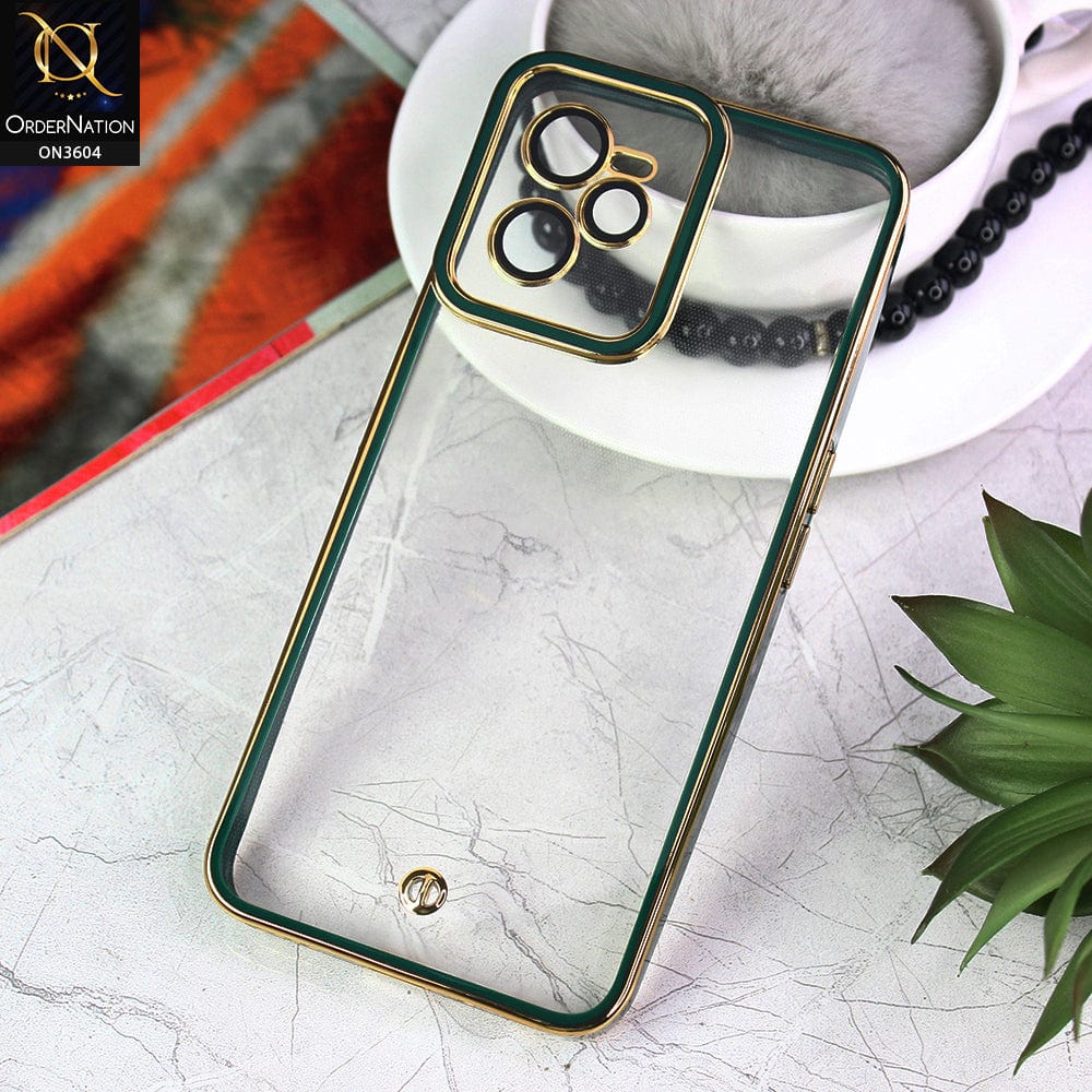 Realme C35 Cover - Green - New Electroplated Side Borders Camera And L ...