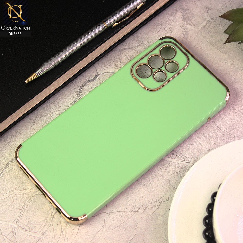 Samsung Galaxy A13 Cover - Light Green - Electroplated Shiny Borders S ...
