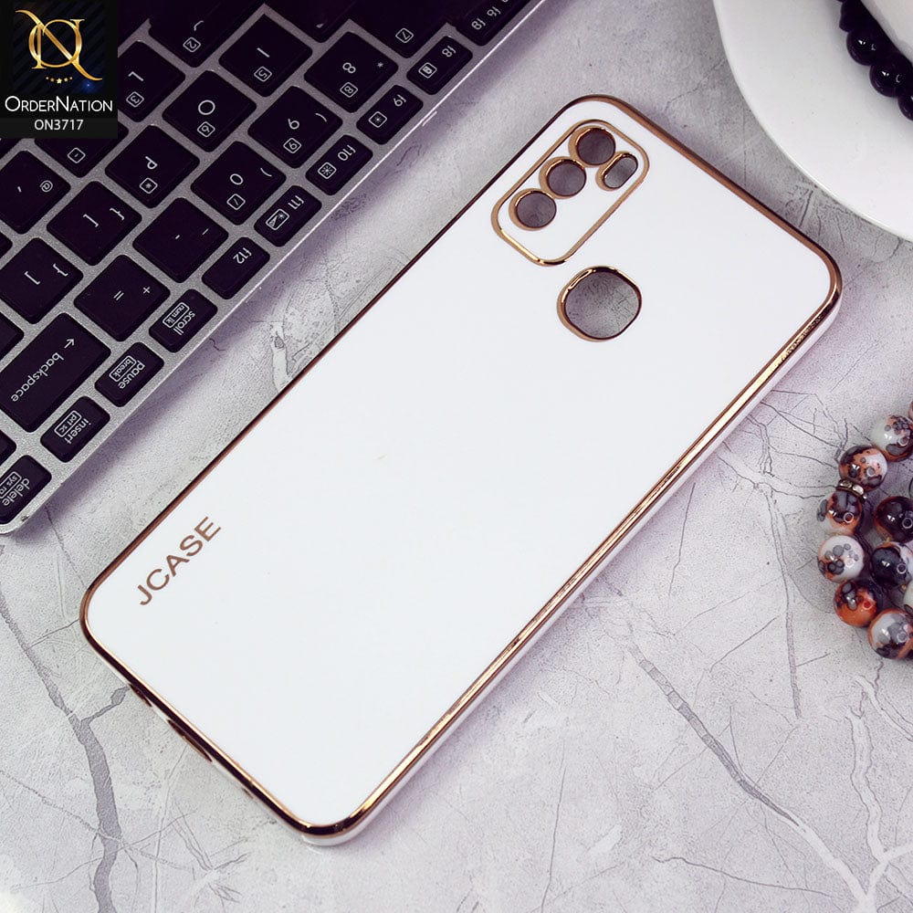 Infinix Hot 9 Play Cover - White - J-Case New Electroplating Borders C – OrderNation
