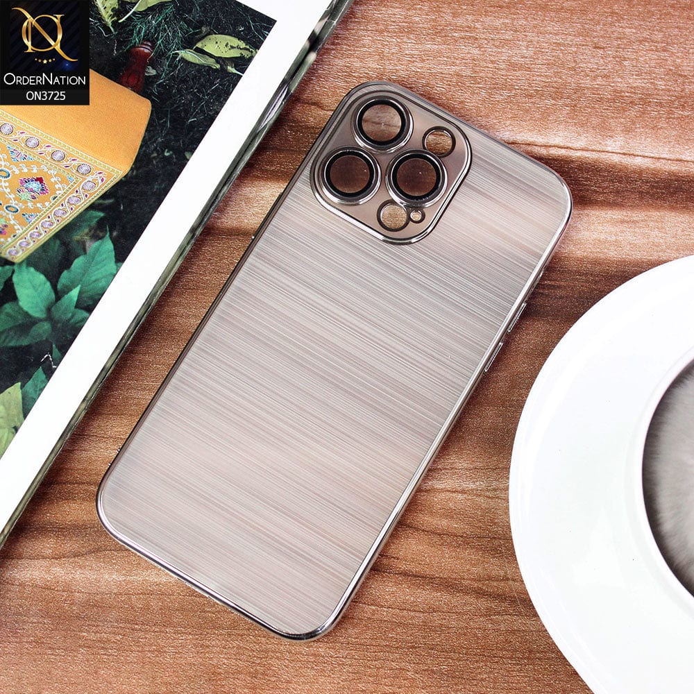 iPhone 13 Pro Max Cover - Silver - New Trendy Glossy Border With Camer ...