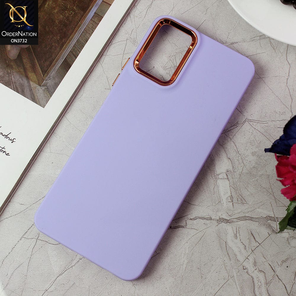 Tecno Camon 19 Neo Cover - Purple -Electroplated Camera Border Soft Si ...