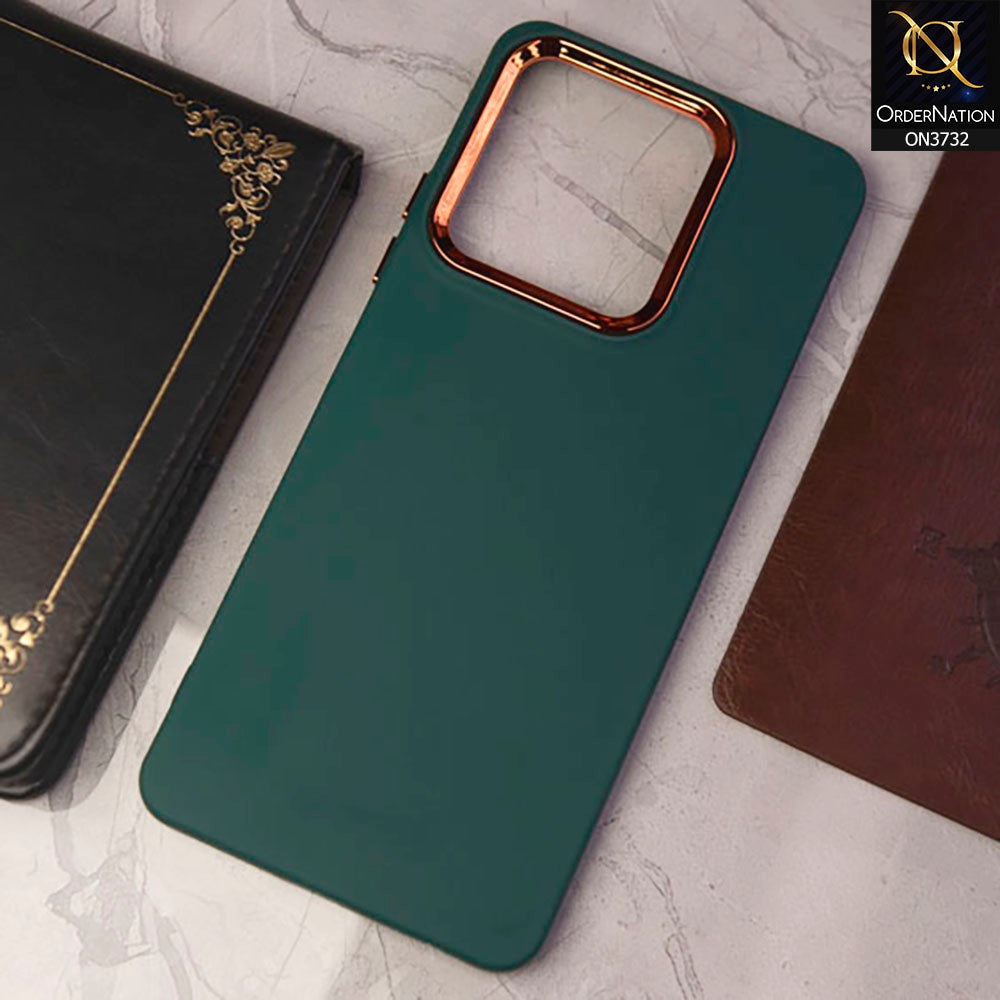 Xiaomi Redmi 13C Cover - Green - Electroplated Camera Border Soft Sili ...