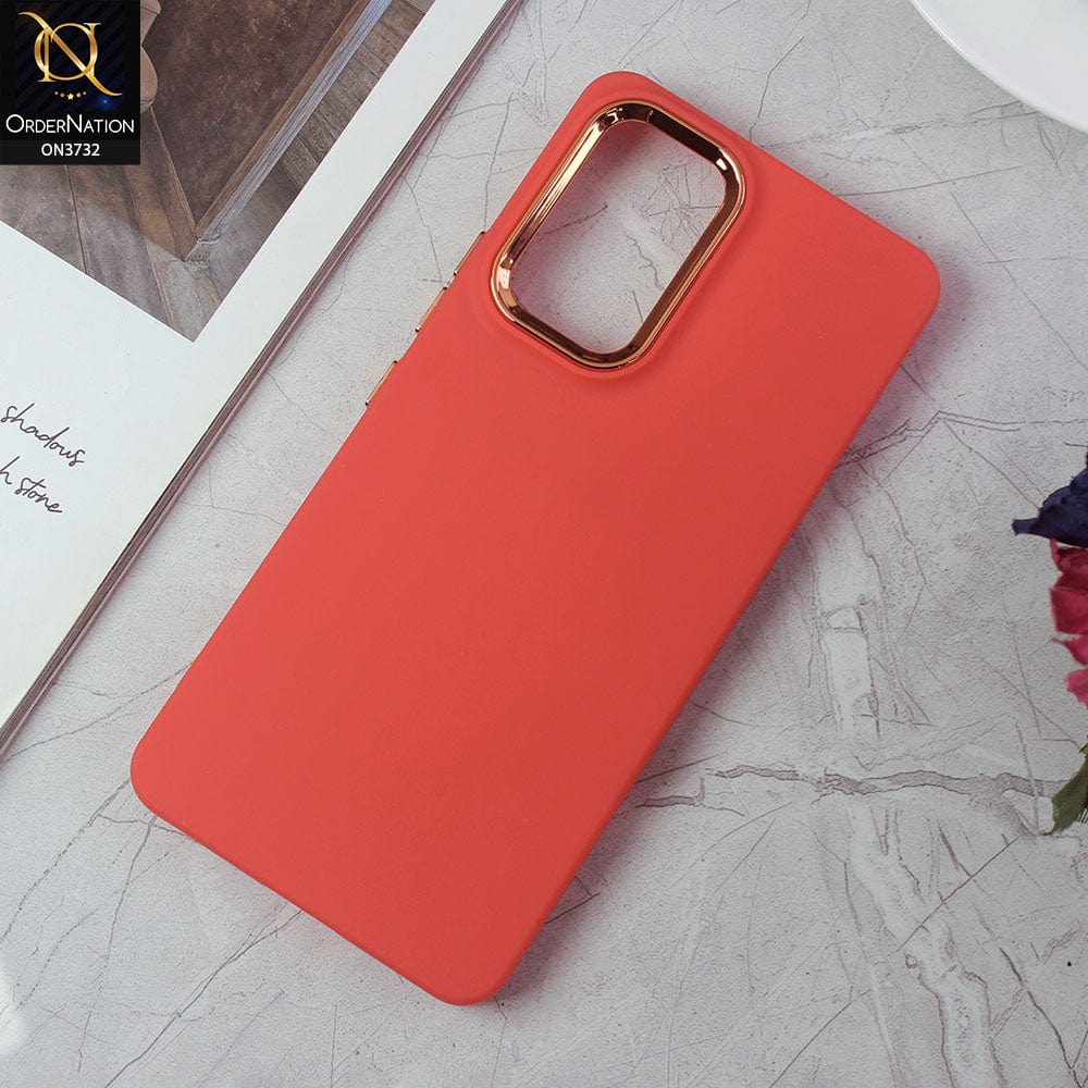 Samsung Galaxy A53 5G Cover - Red -Electroplated Camera Border Soft Si ...