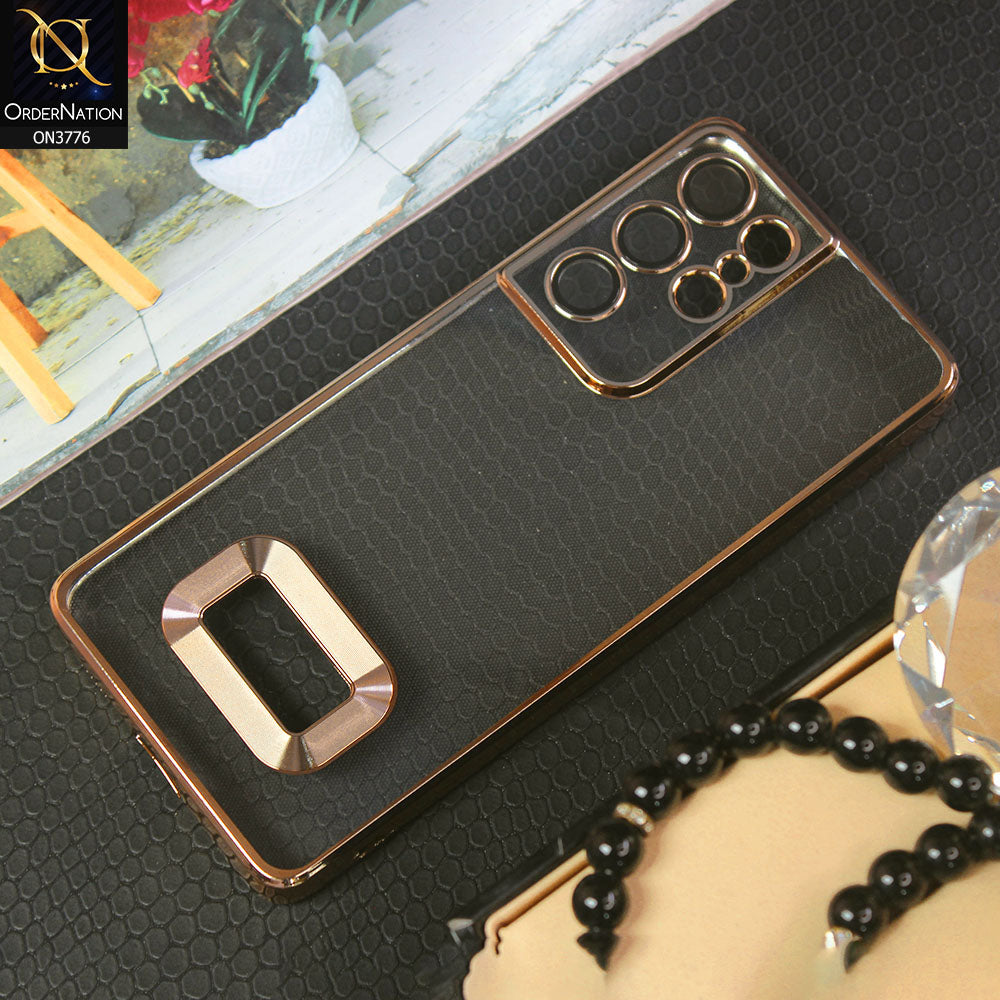 Samsung Galaxy S21 Ultra 5G Cover - Golden - Electroplating Borders Lo ...