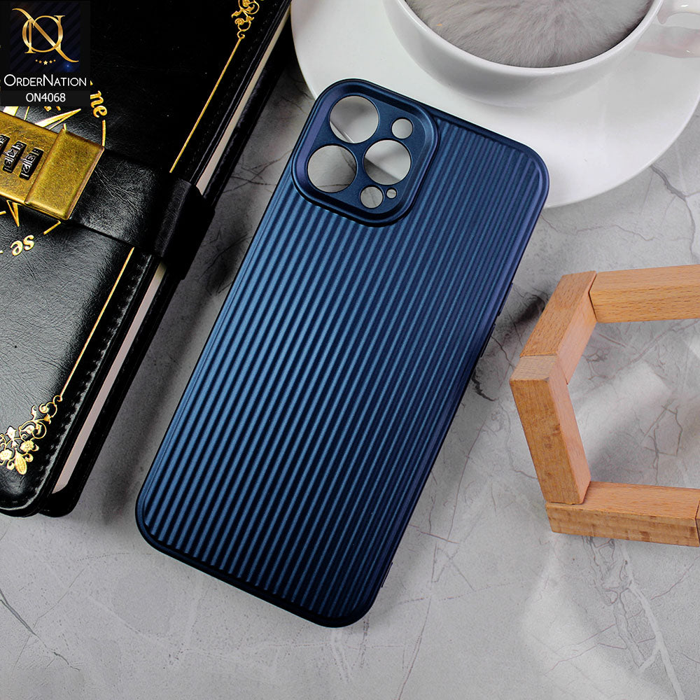 iPhone 12 Pro Max Cover - Blue - New Stylish Soft Silicon Camera Prote ...