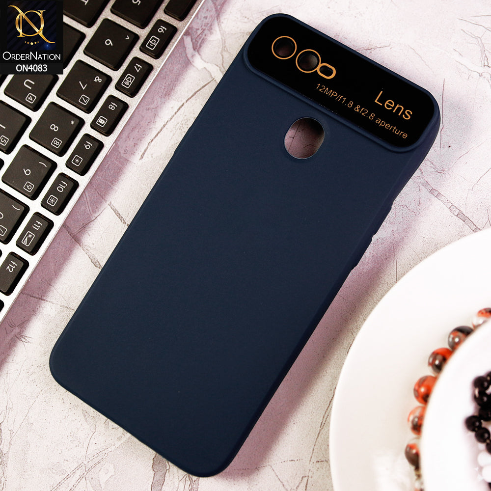 Realme 2 Pro Cover - Blue - Glass Lense Ultra Camera Protection Soft S ...