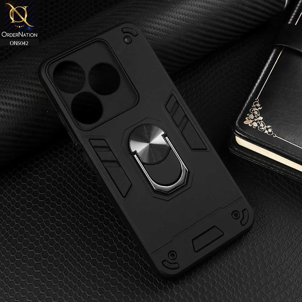 Tecno Spark 10C Cover - Black - New Dual PC + TPU Hybrid Style Protect ...